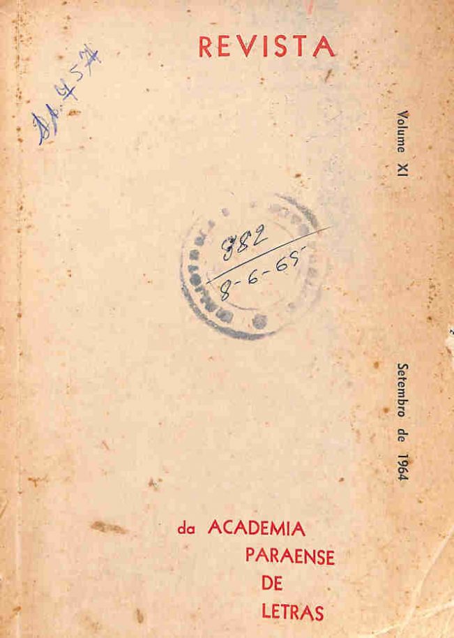 Revista da Academia Paraense de Letras Setembro 1964 – Obras Raras ...